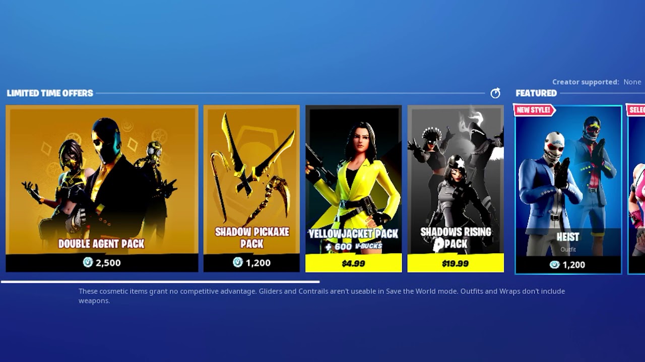 Fortnite Item Shop *RARE* HEIST SKIN IS BACK! [July 12th, 2020] - YouTube