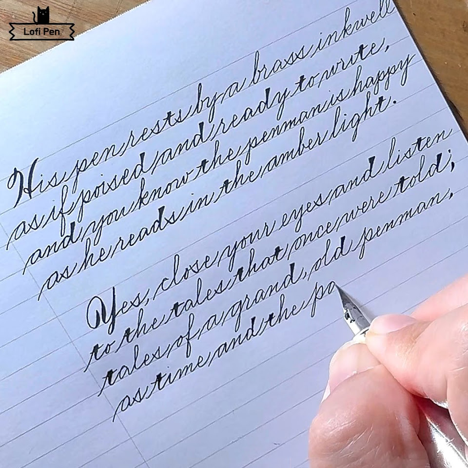 English Cursive Handwriting with Pointed Pen #cursive - YouTube