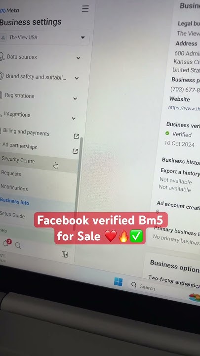 Meta verified BM5 for sale #facebook #bm #malaysia - YouTube