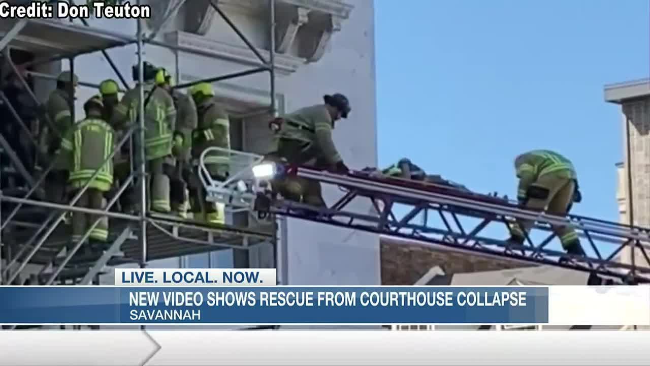 VIDEO: Savannah firefighters rescue person after floor collapsed at ...