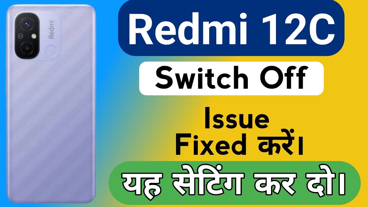 Redmi 12C Mobile Switch On Off Problem | How to Solve Switch Off ...