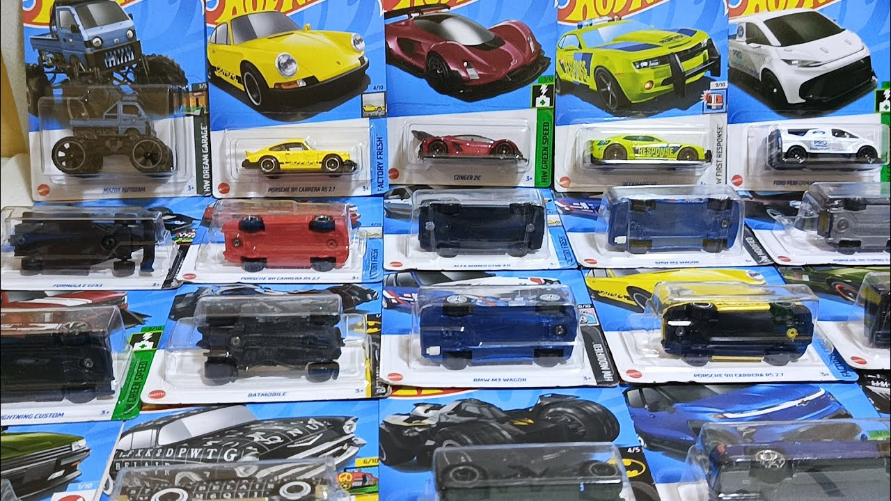 11 Minutes satisfying unboxing with a new package of HOTWHEELS ...