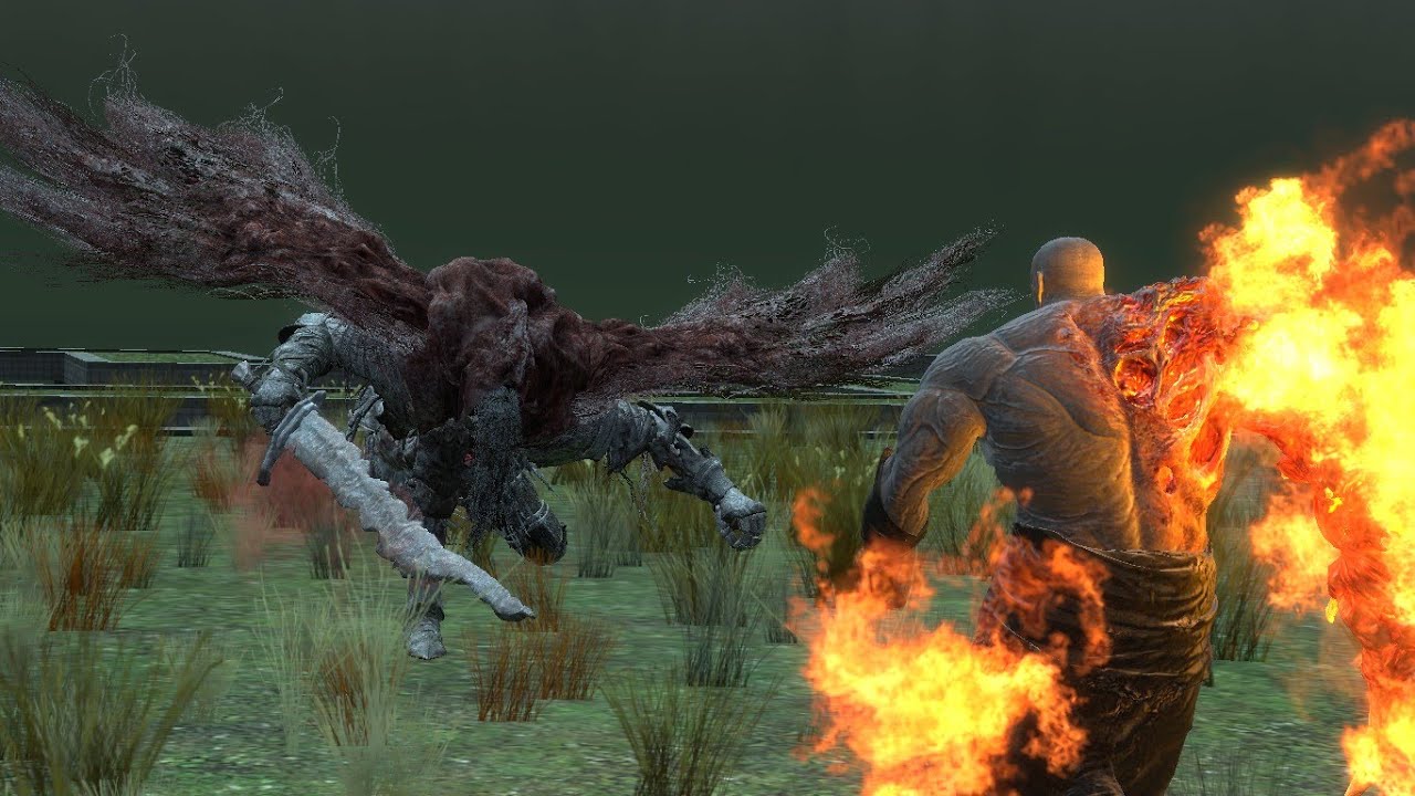 Super Tyrant VS Slave Knight Gael (Dark Souls 3 vs Resident Evil 2 ...