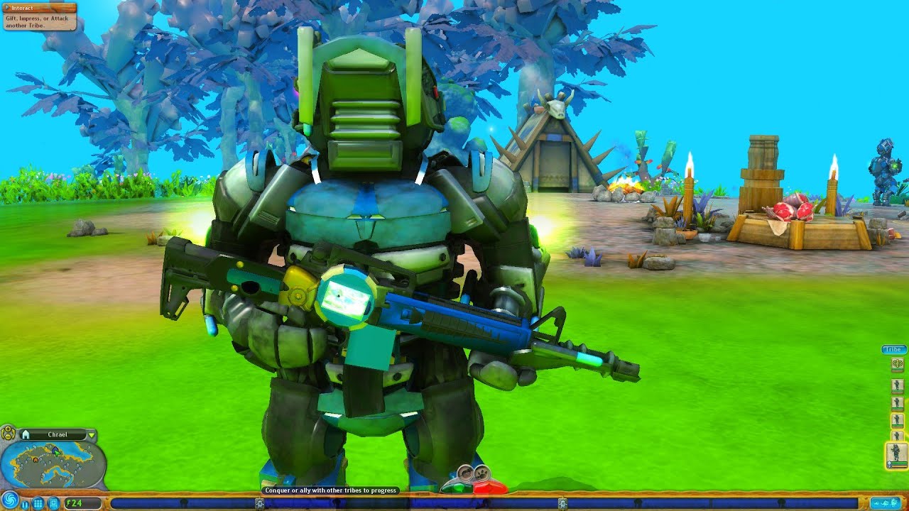 Spore Tribal Stage guns vs spears - YouTube