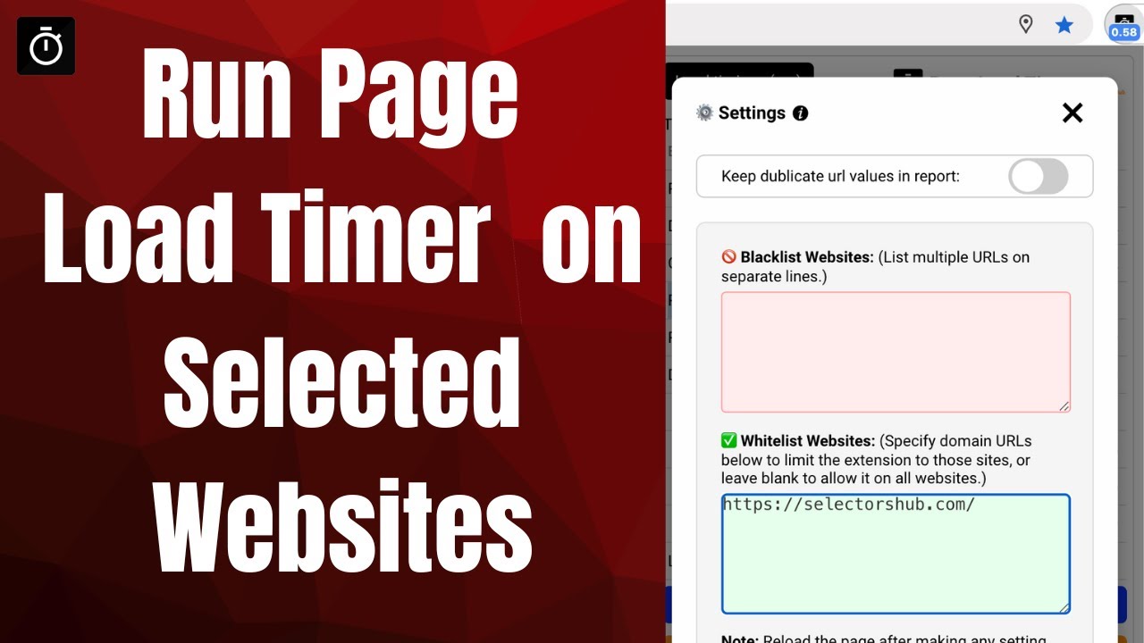 Run Page Load Timer Exclusively on Selected Websites & Generate Report ...