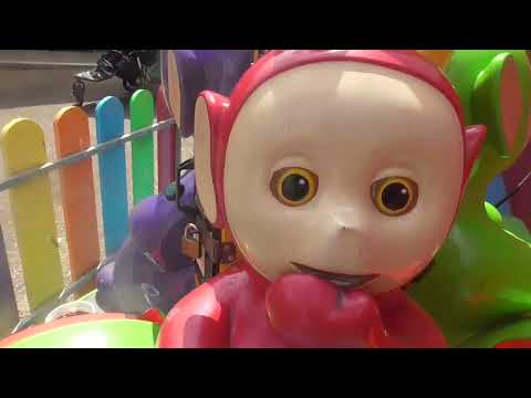 Jolly Roger Teletubbies Carousel Kiddie Ride With 3 Rides - YouTube
