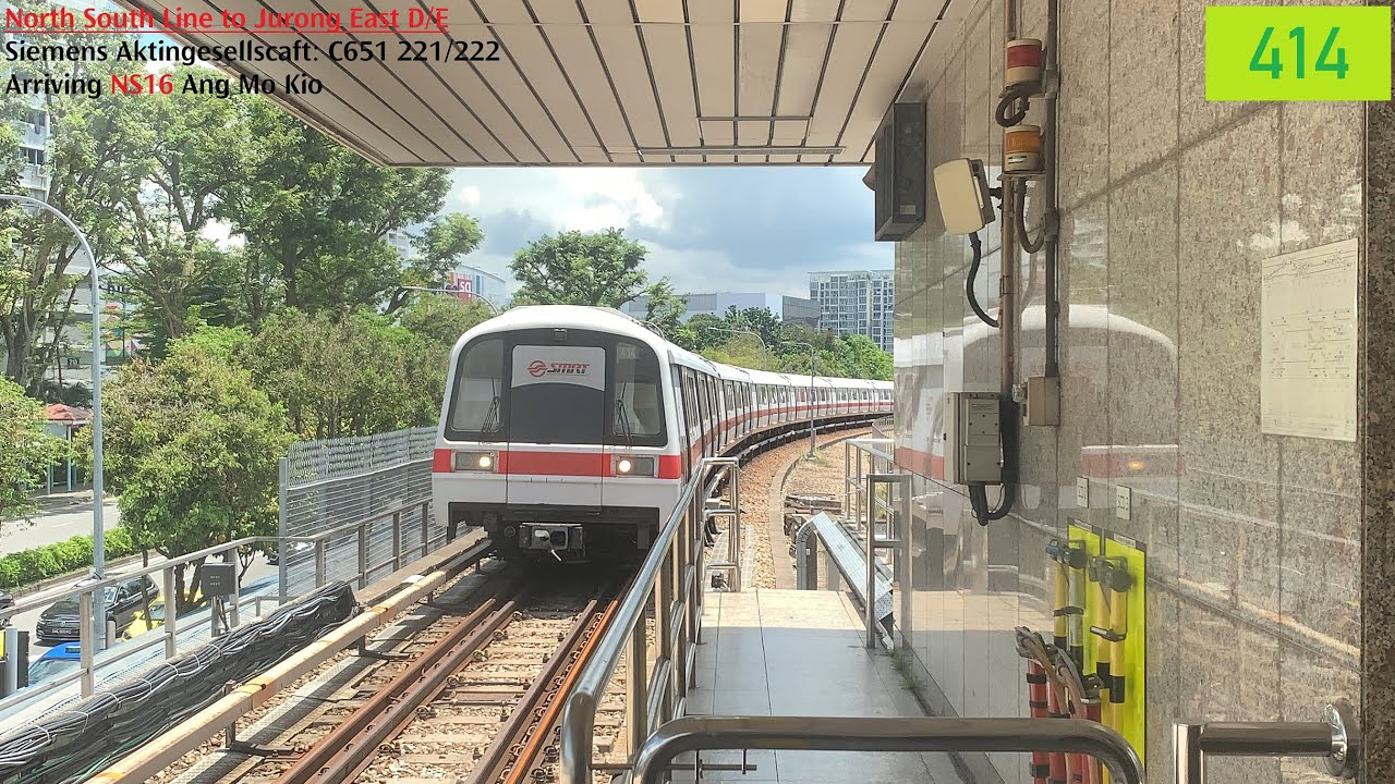 ⁴ᴷ [RAREST: WRONG-RAIL/DTO GOA3] SMRT Trains, NSL Train arriving AMK ...