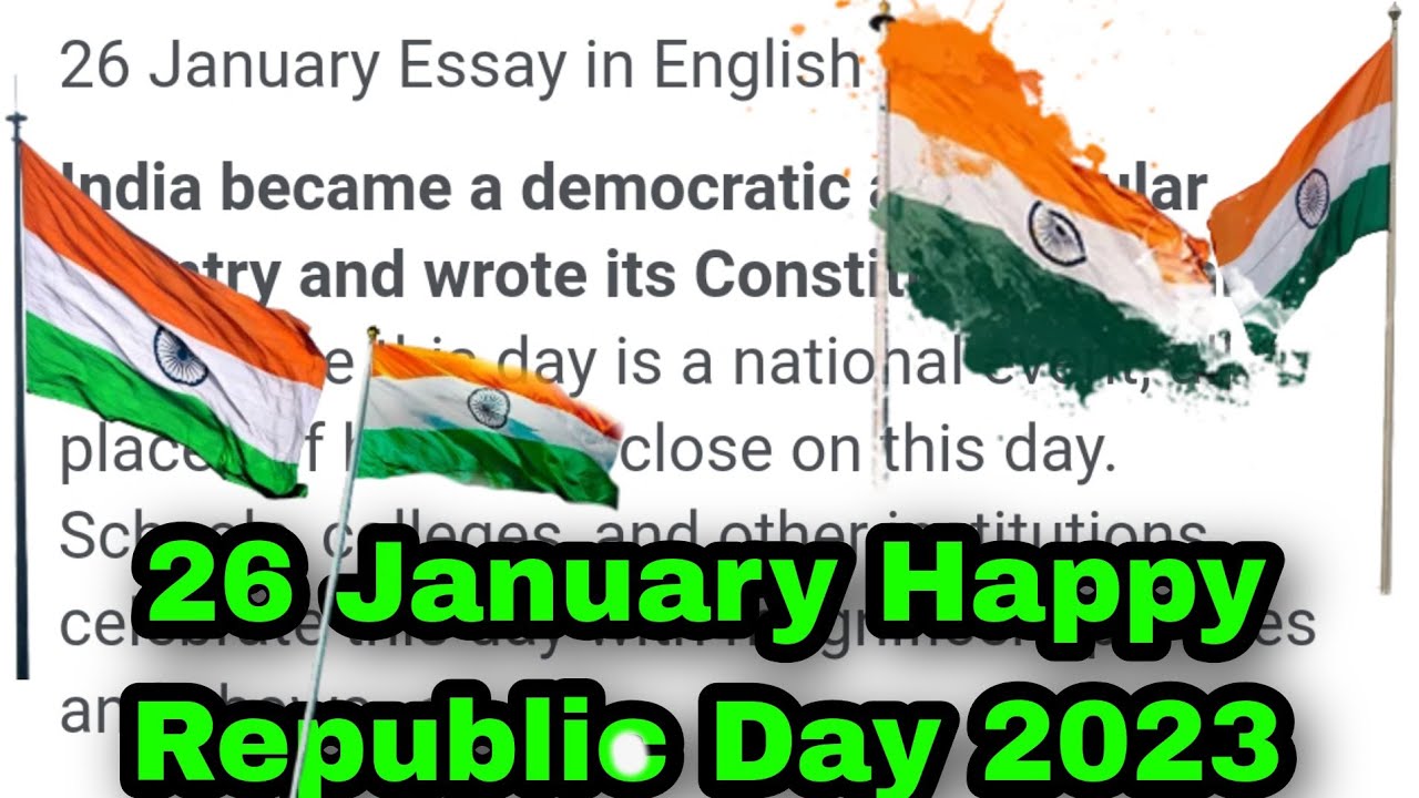26 January essay in English || 26 January shayari 2023 || Republic Day ...