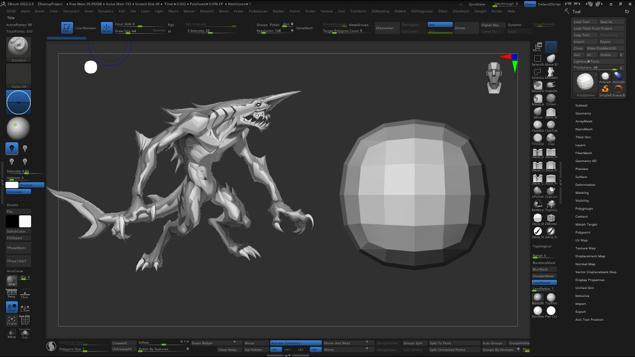 Sculpting Stylized Creature Using Zbrush - YouTube