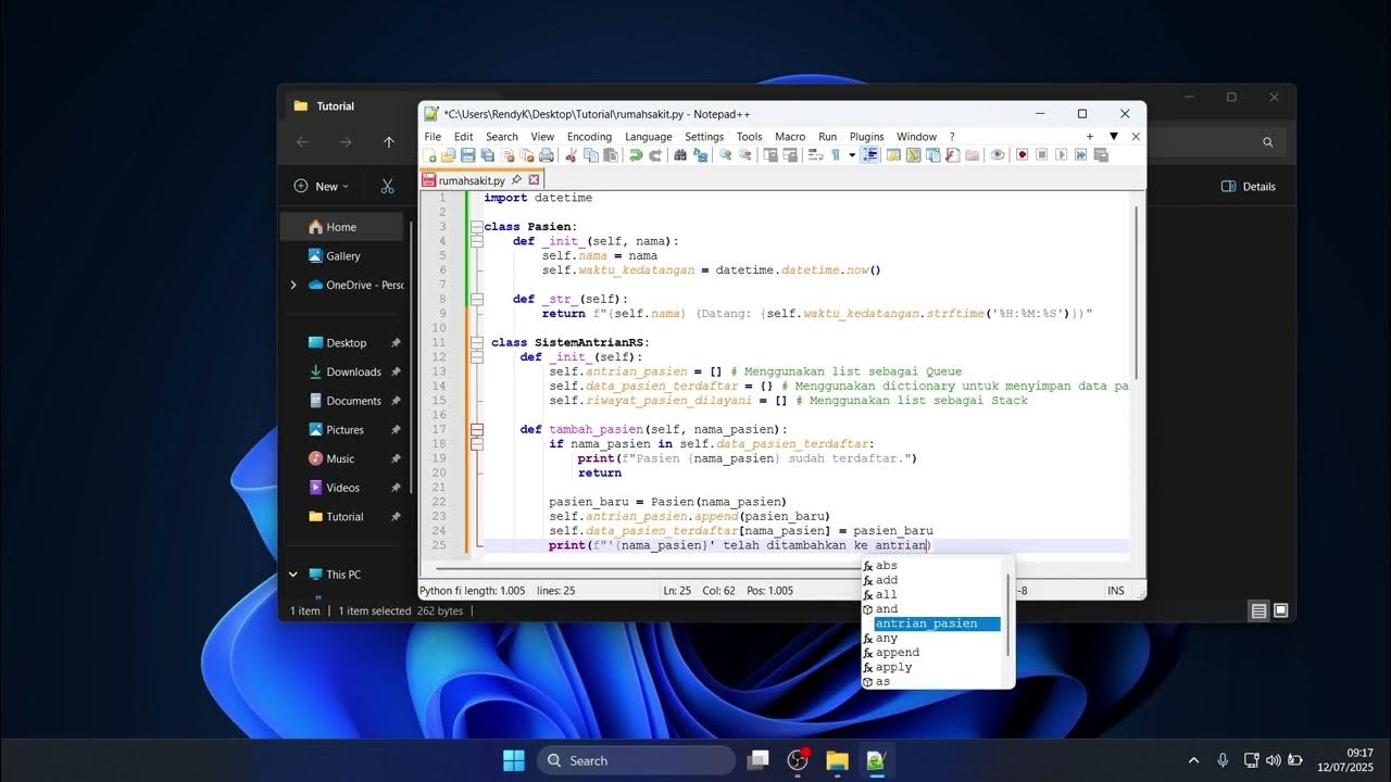 Belajar Python dengan Studi Kasus: Membuat Sistem Antrian Rumah Sakit (Queue, Stack, Dictionary ...