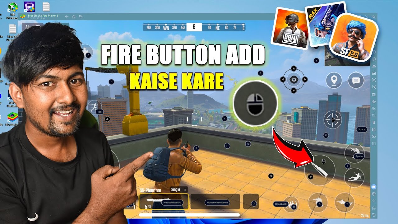 How To Add Left Fire Key In Bluestacks And Msi App Player Key Mapping 🔥 ...