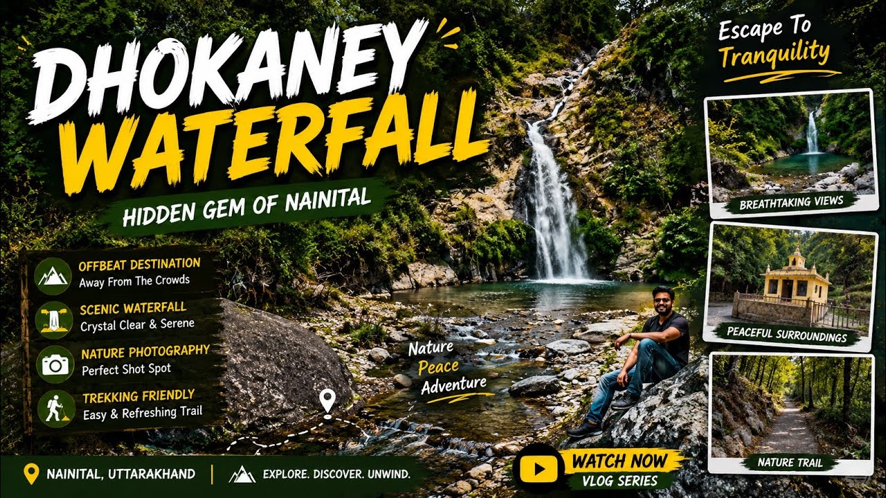 Dhokaney Waterfall The Best Waterfall near Nainital || Hidden Location ...