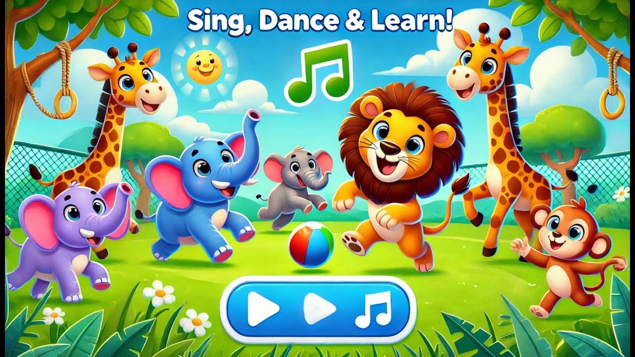 🦁 Safari Adventure Song for Kids | Fun and Learning with Safari Animals ...