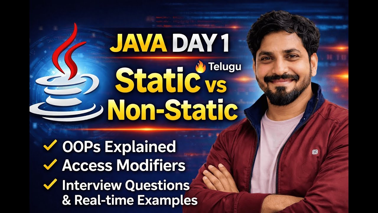 Java Day 1 🔥 Static vs Non-Static | OOPs Explained | Access Modifiers ...