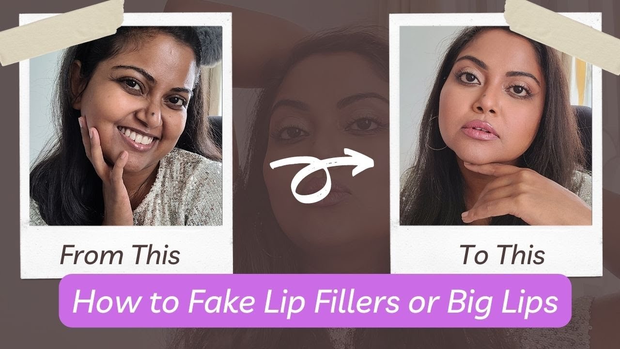 How to Fake Lip Fillers or Big Lips | Overline your Lips | Easy ...