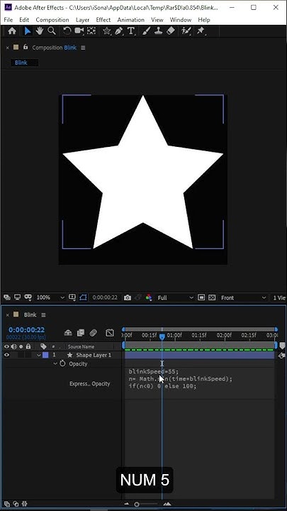 After Effects Blink Expression Shorts Viral Shortsvideo Aftereffectstutorial Youtube 