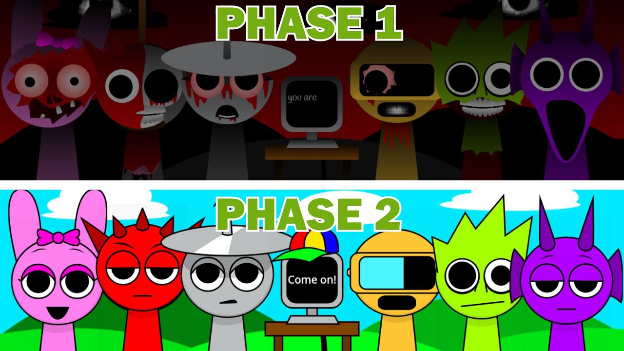 Sprunki Phase Swap 😮Phase 2 swaps with Phase 1 - incredibox sprunki ...