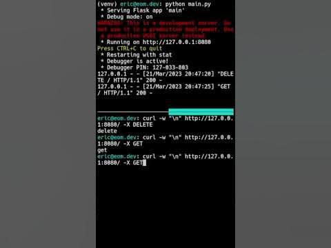 differentiating http methods on a flask route in python - YouTube