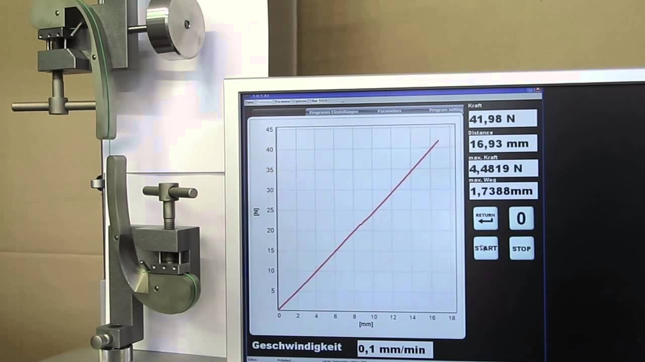 ASTM D2633 - Thermoplastic Wire Sheath Jacket Tensile Test - YouTube