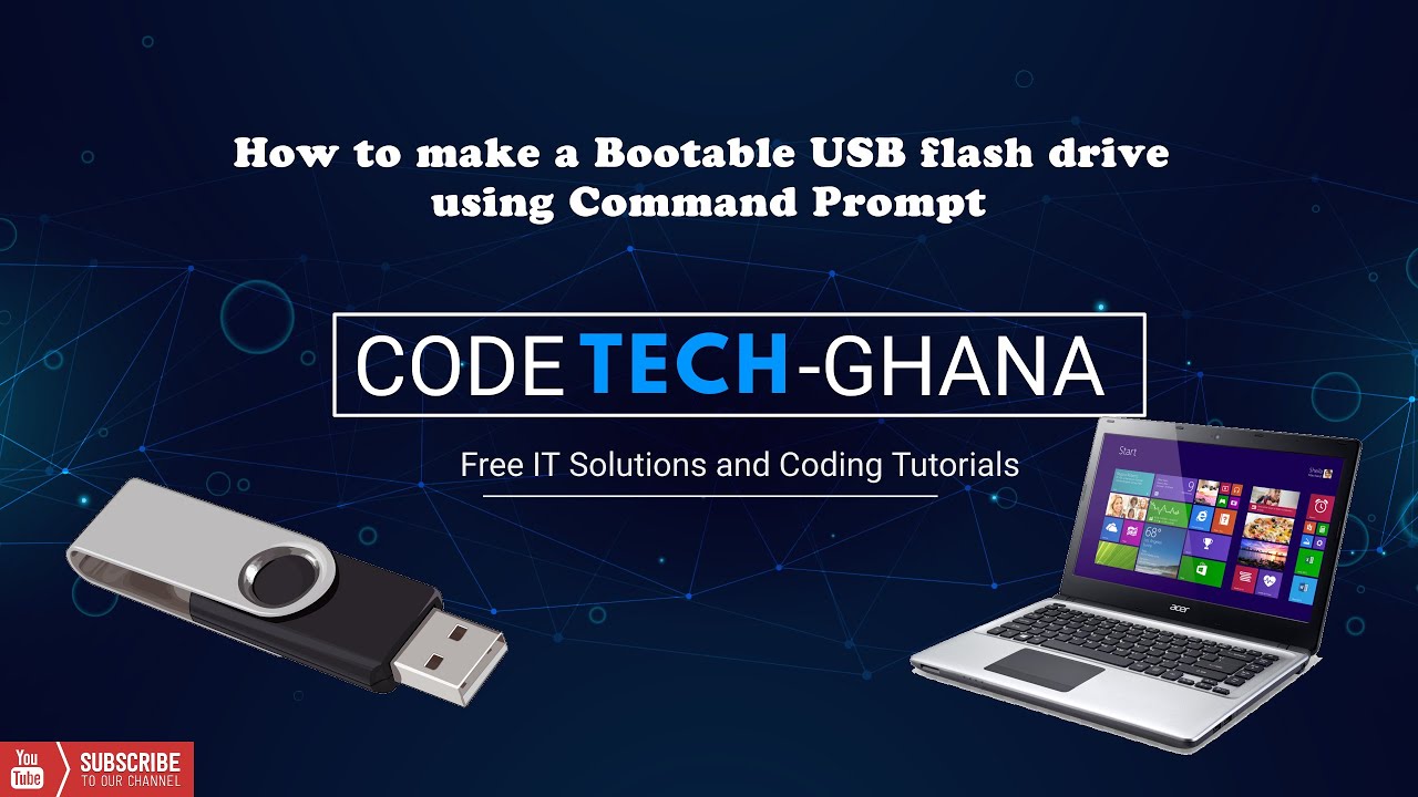 How to make a Bootable USB flash drive using Command Prompt - YouTube