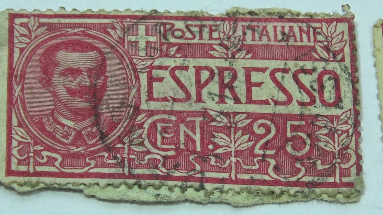 A 1922 25cent Italian Levant Airmail Stamp - YouTube