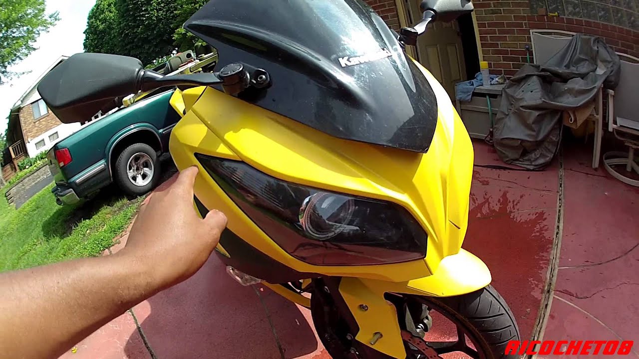 Yellow Plasti Dip Ninja 300 - YouTube