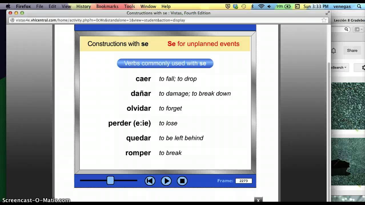 "Se" unplanned events common verbs - YouTube