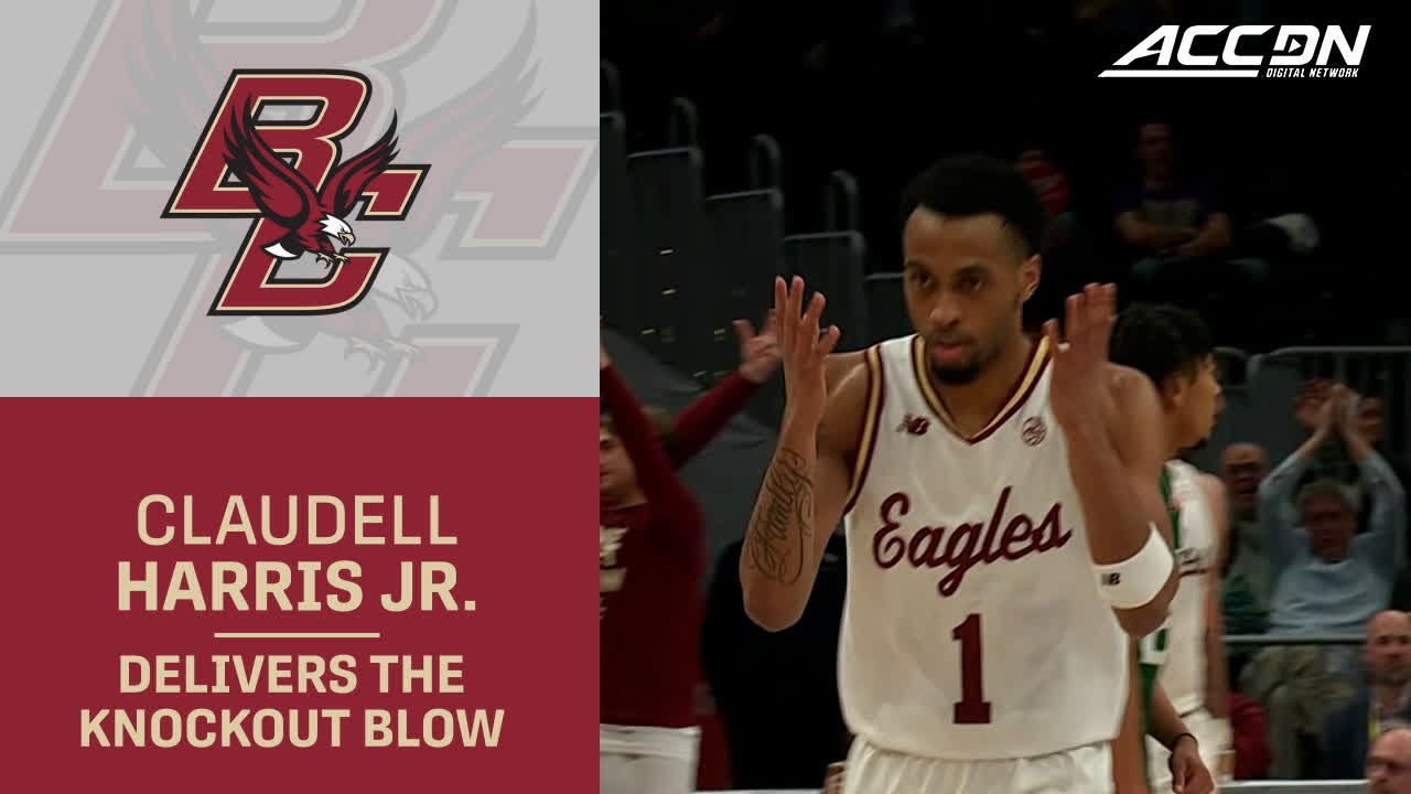 Boston College's Claudell Harris Jr. Delivers The Knockout Blow Against Miami - YouTube