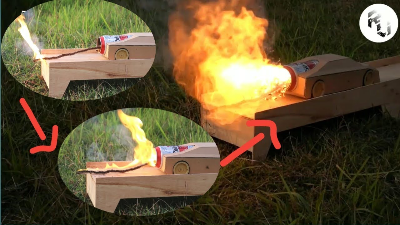Cardboard Jet Car Powered With Matches - YouTube