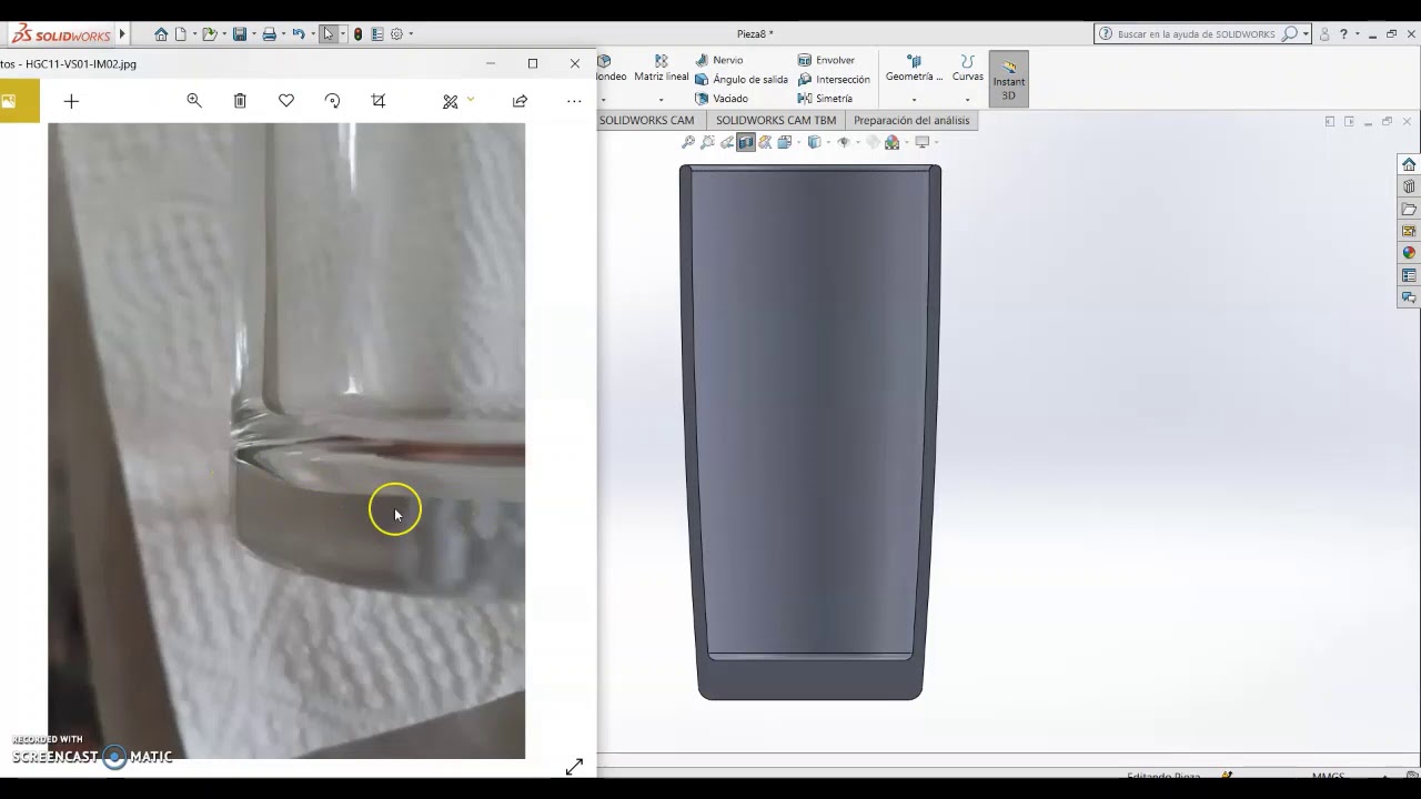 HACER UN VASO EN SOLIDWORKS | PRACTICA - YouTube