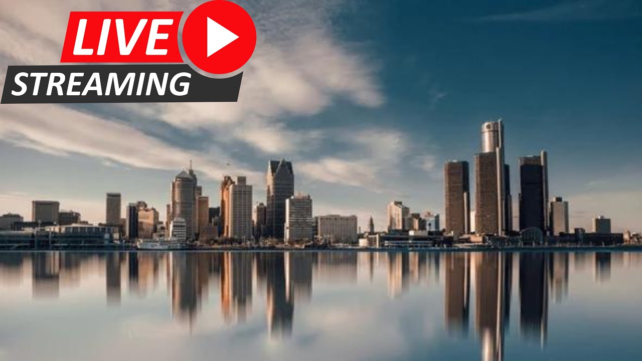 Detroit Downtown Walking Tour | Live Stream On Woodward Ave - YouTube
