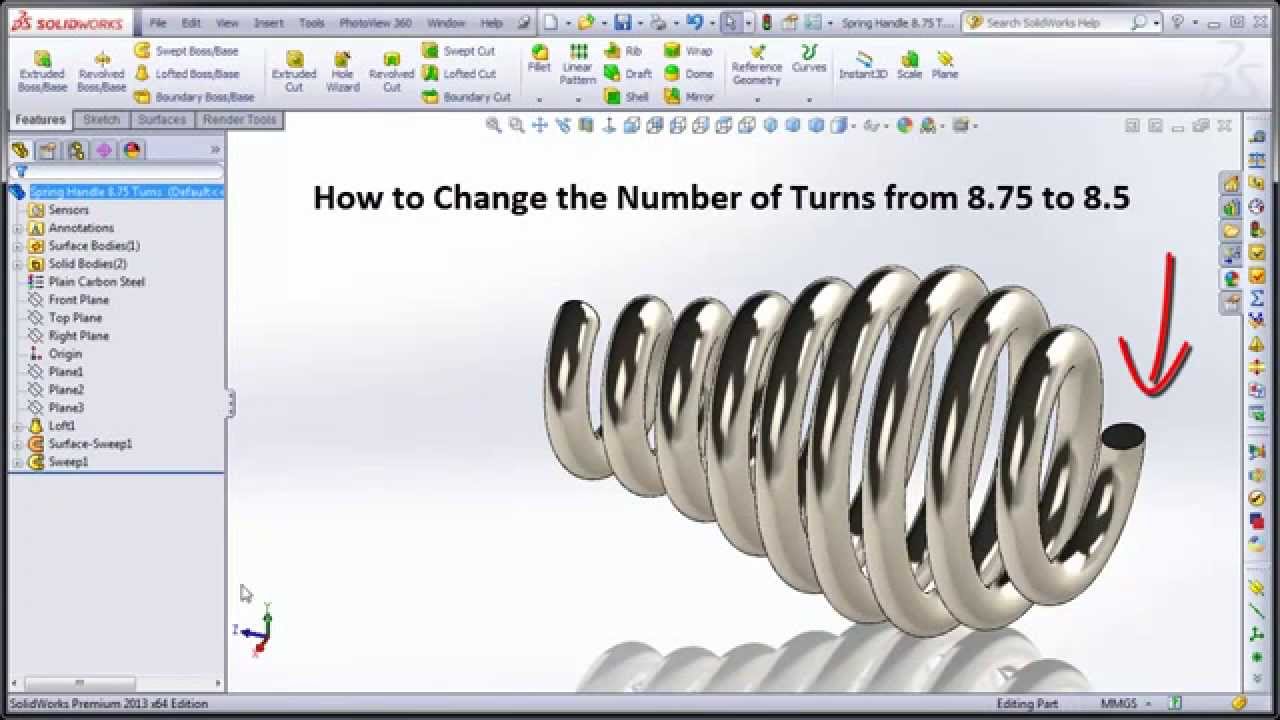 Change Spring Number of Turns - YouTube
