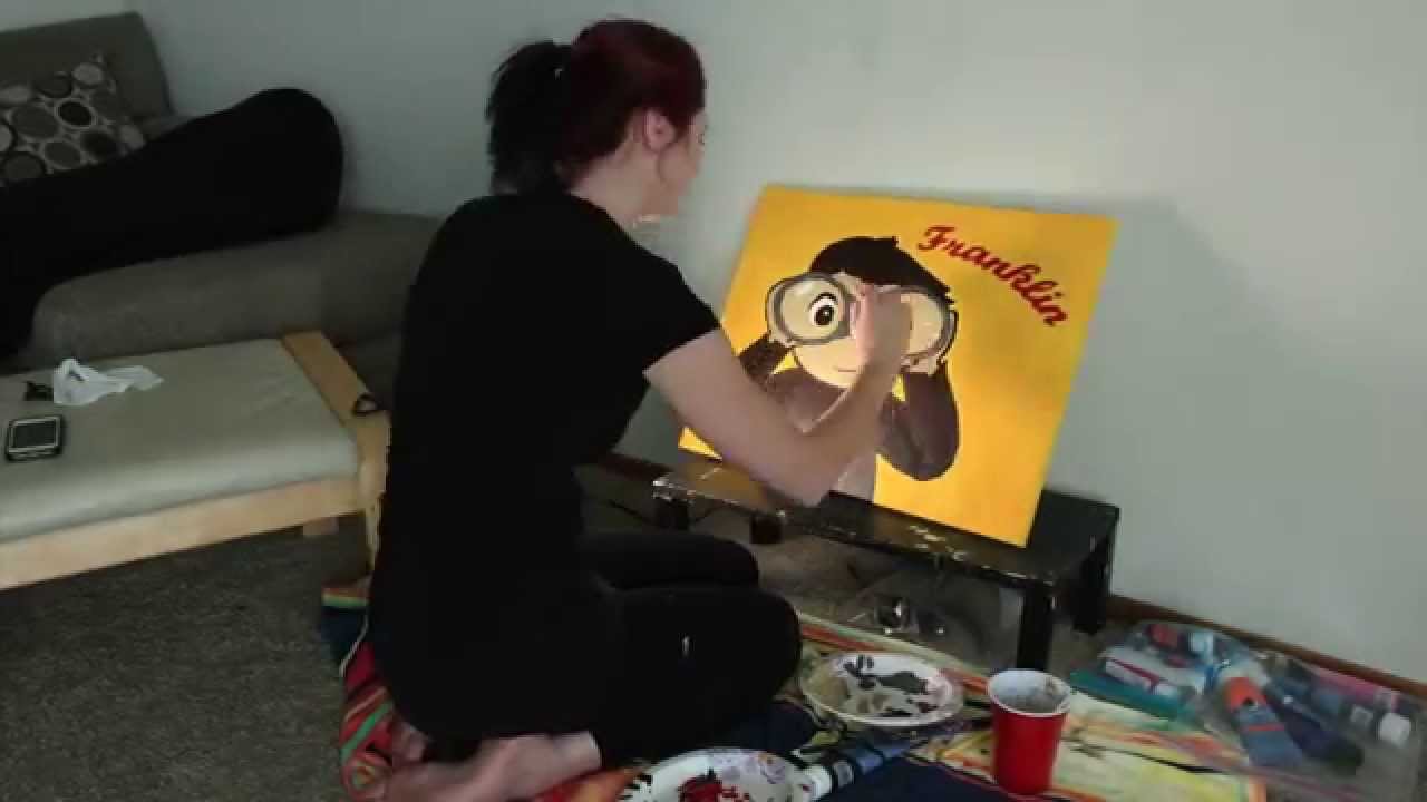 Curious George Painting Timelapse - YouTube