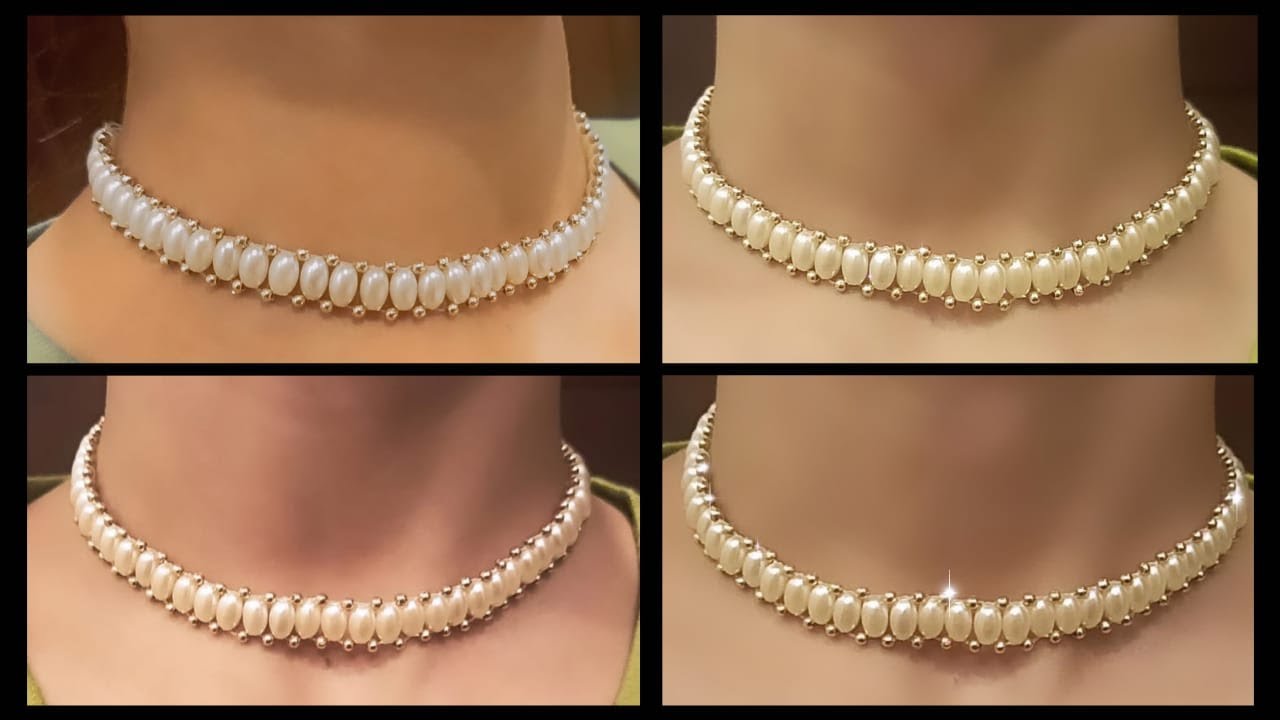 How To Make Beaded Necklace At Home Diy Necklace Beaded Jewellery