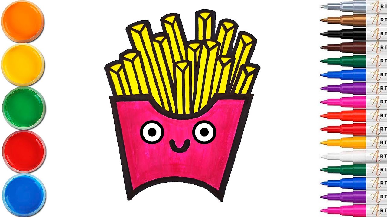 🍟Let's draw crispy French fries - Drawing is easy - YouTube