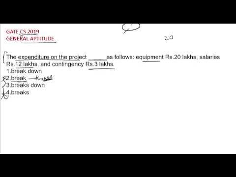 GENERAL APTITUDE GATE CS PYQ 2019 - YouTube