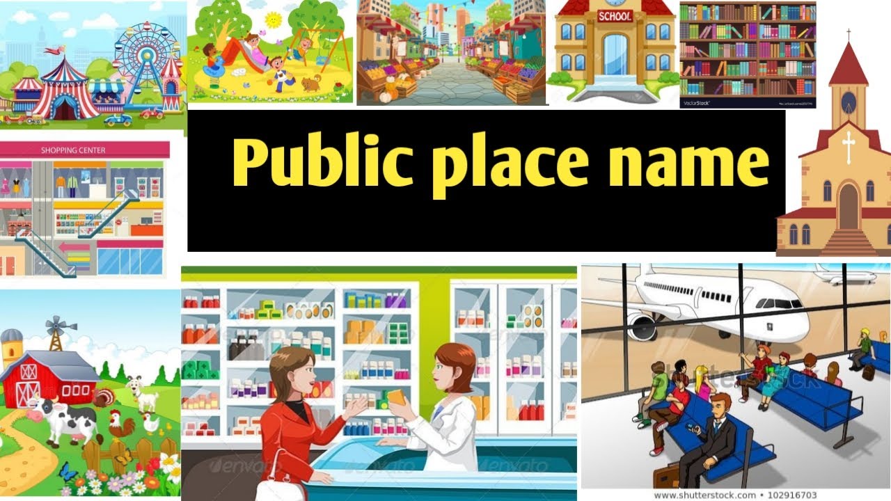 42 public places name/places name in English/Town name/store name ...