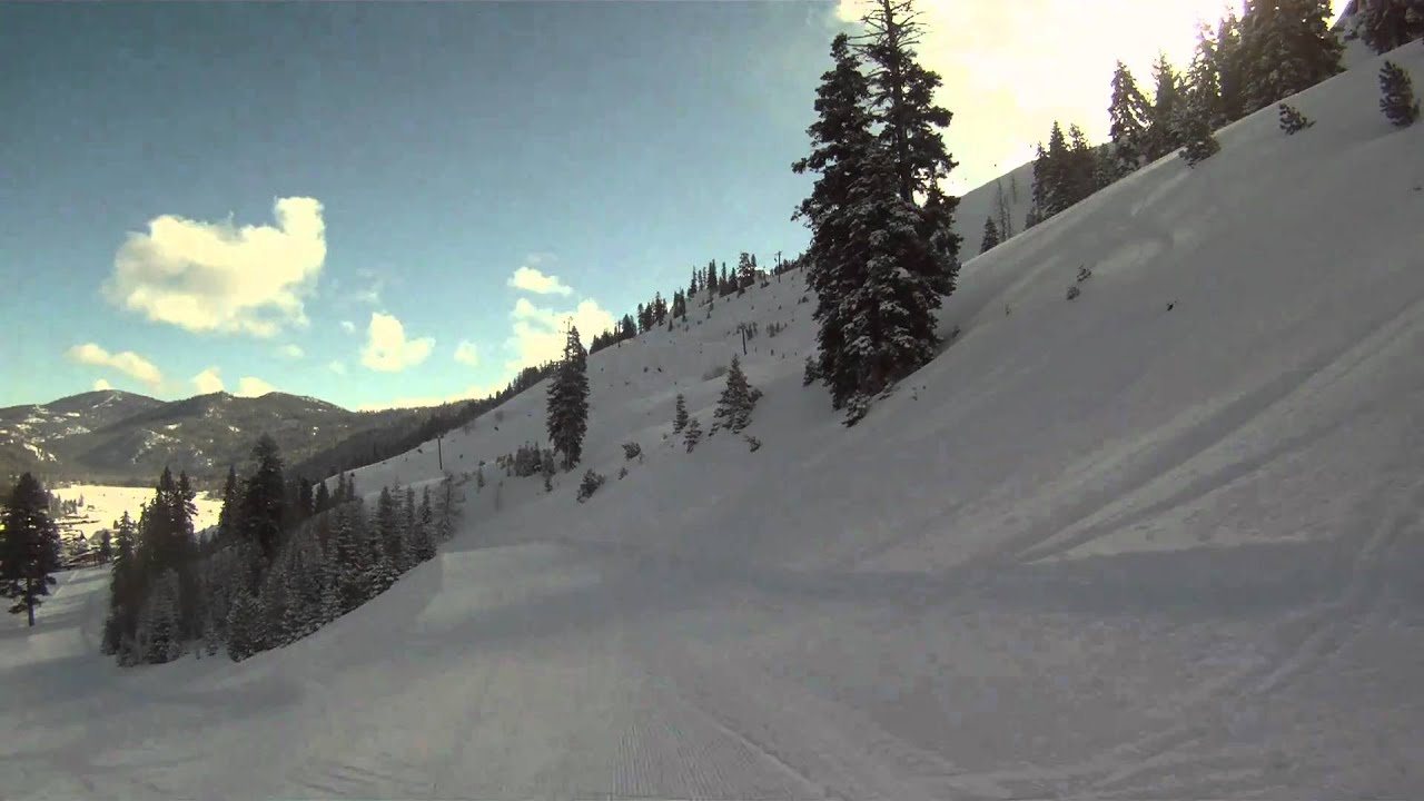 Squaw Valley powder Day - KT 22 West Face Feb 27 - YouTube