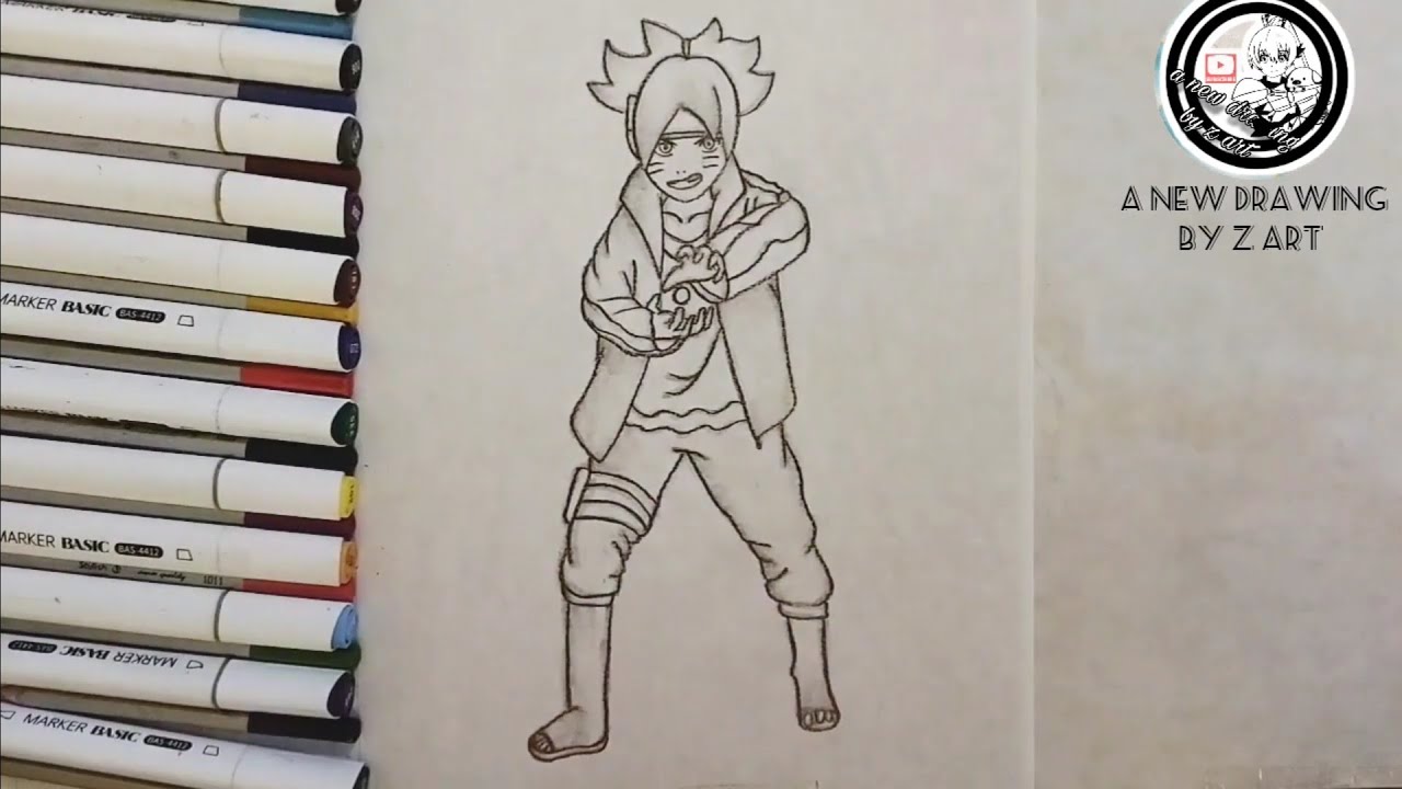 how to draw boruto uzumaki step by step | boruto uzumaki drawing |anime ...