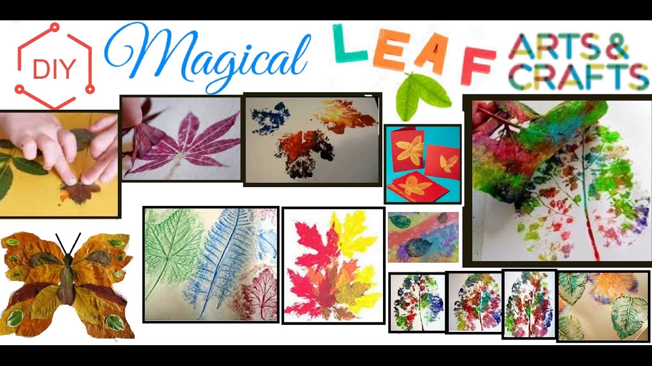 DIY Leaf Art! Magical Leaf creations and Leaf Stamping! Easy to do ...
