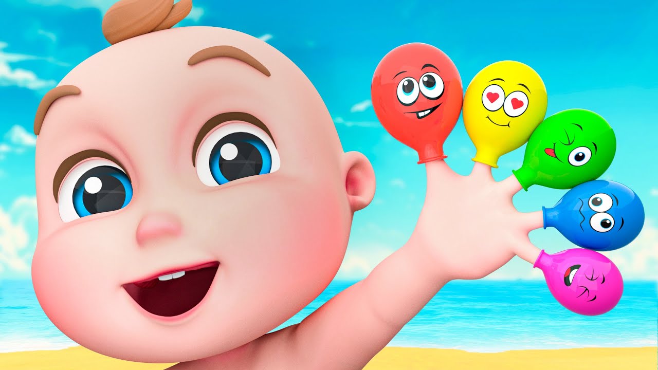 Finger Family Song | Learn Colors | Balloon Finger Family | Super Sumo ...