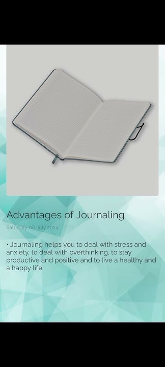 Advantages of Journaling. - YouTube