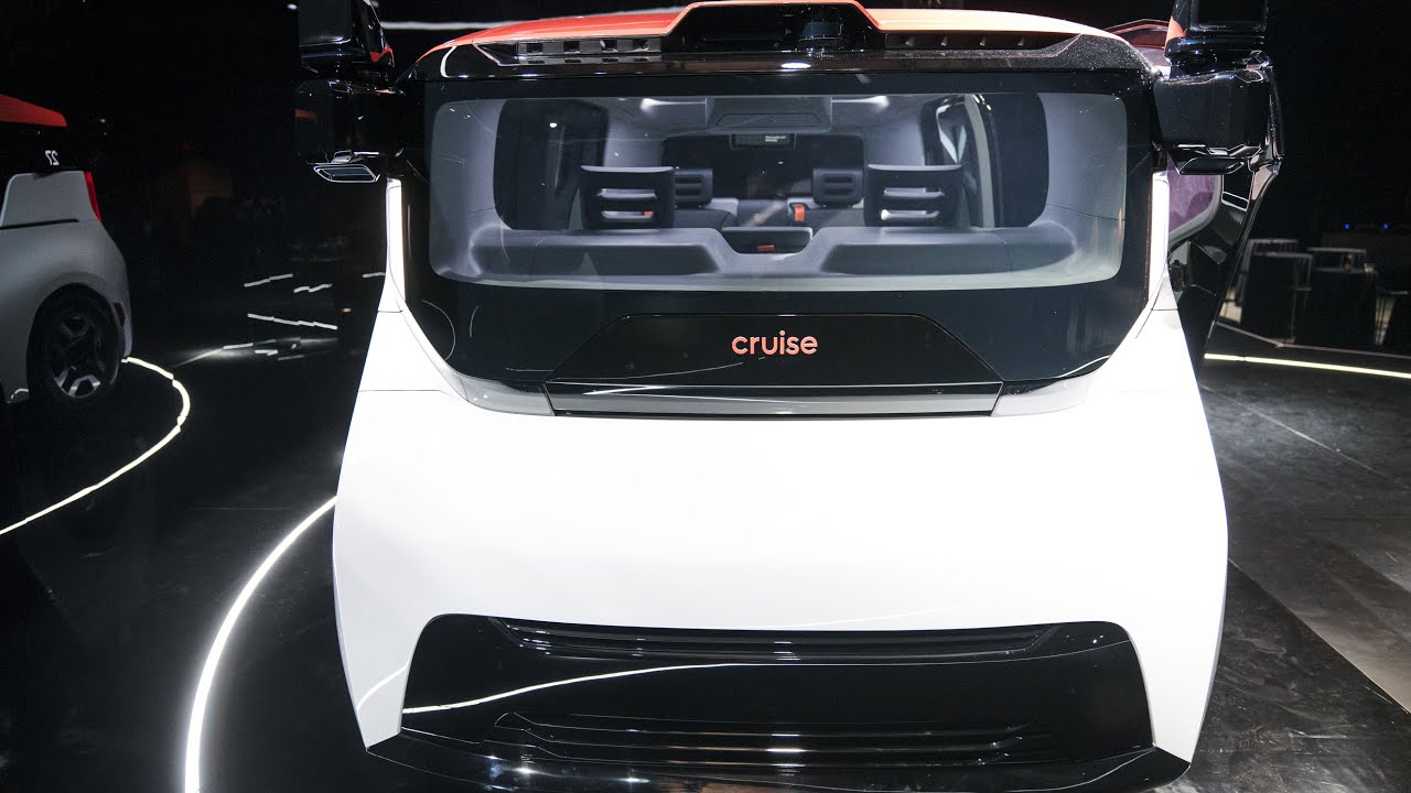 GM Shows Off Autonomous Shuttle With No Pedals or Steering Wheel - YouTube