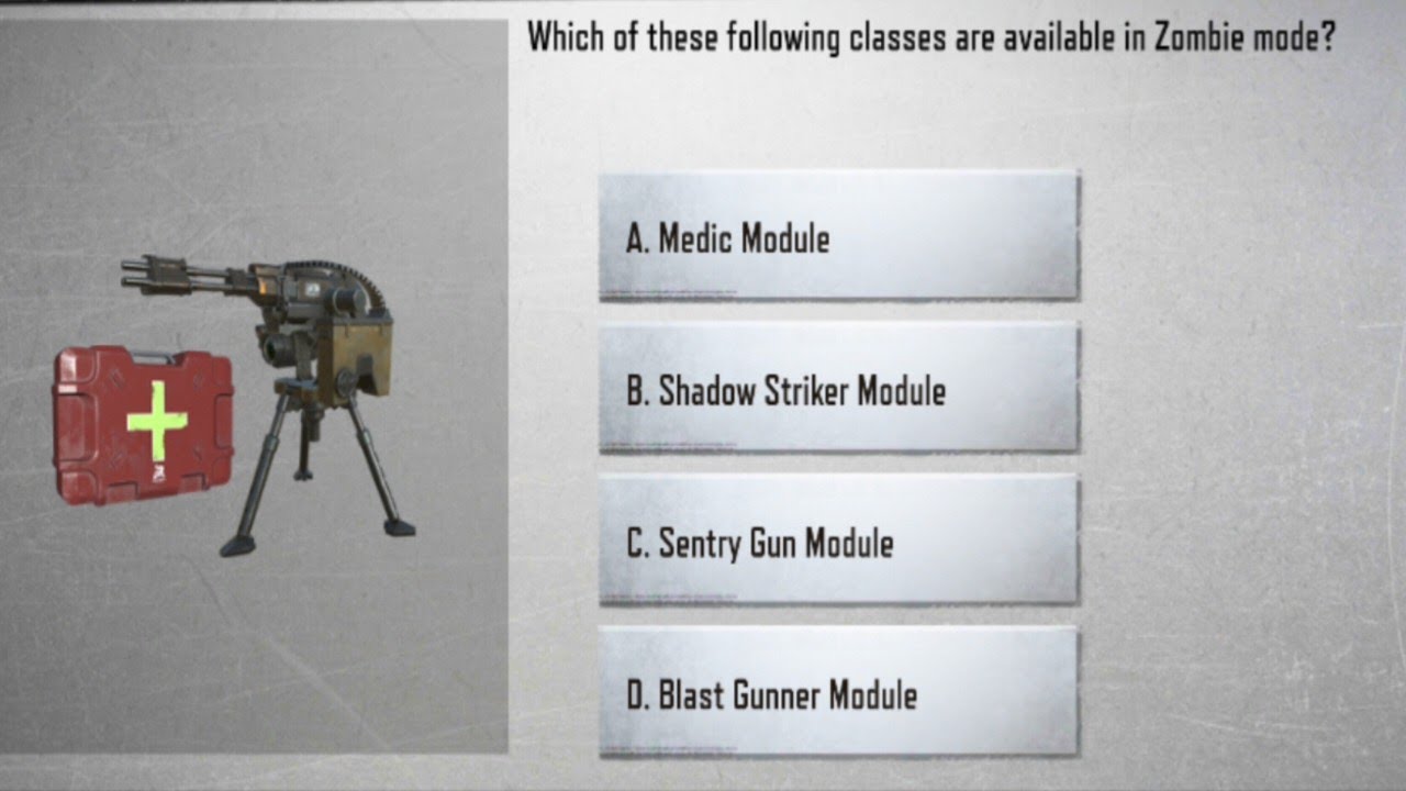 Which of the following classes are available in the Zombie mode? - YouTube