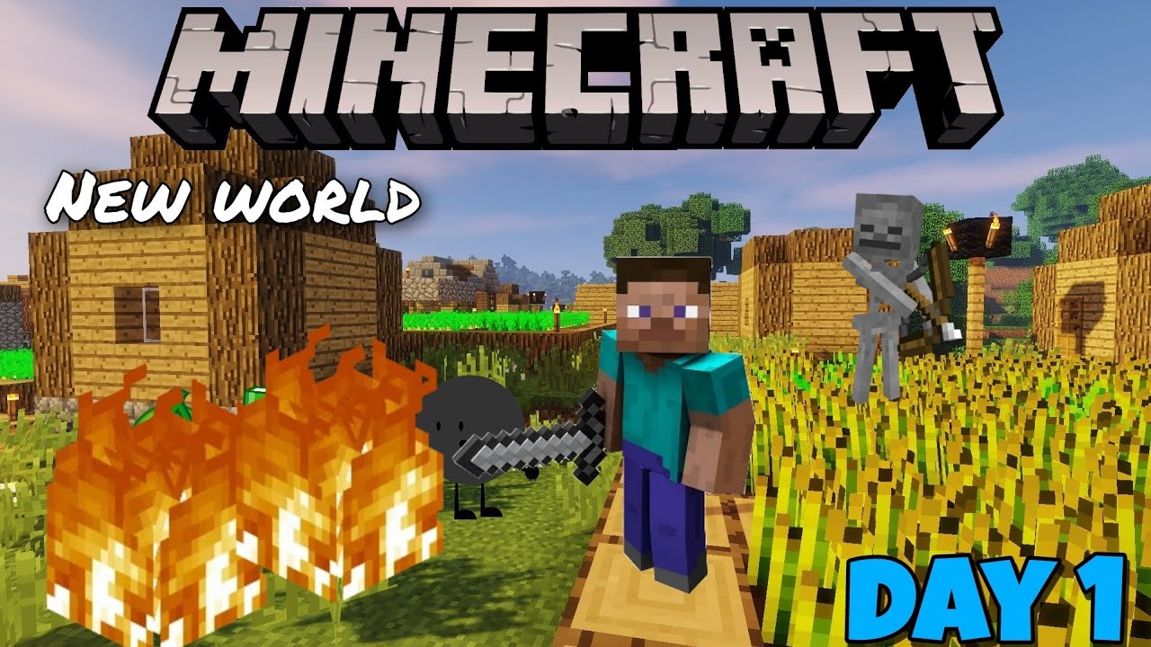 new world /survival minecraft/ day 1 - YouTube