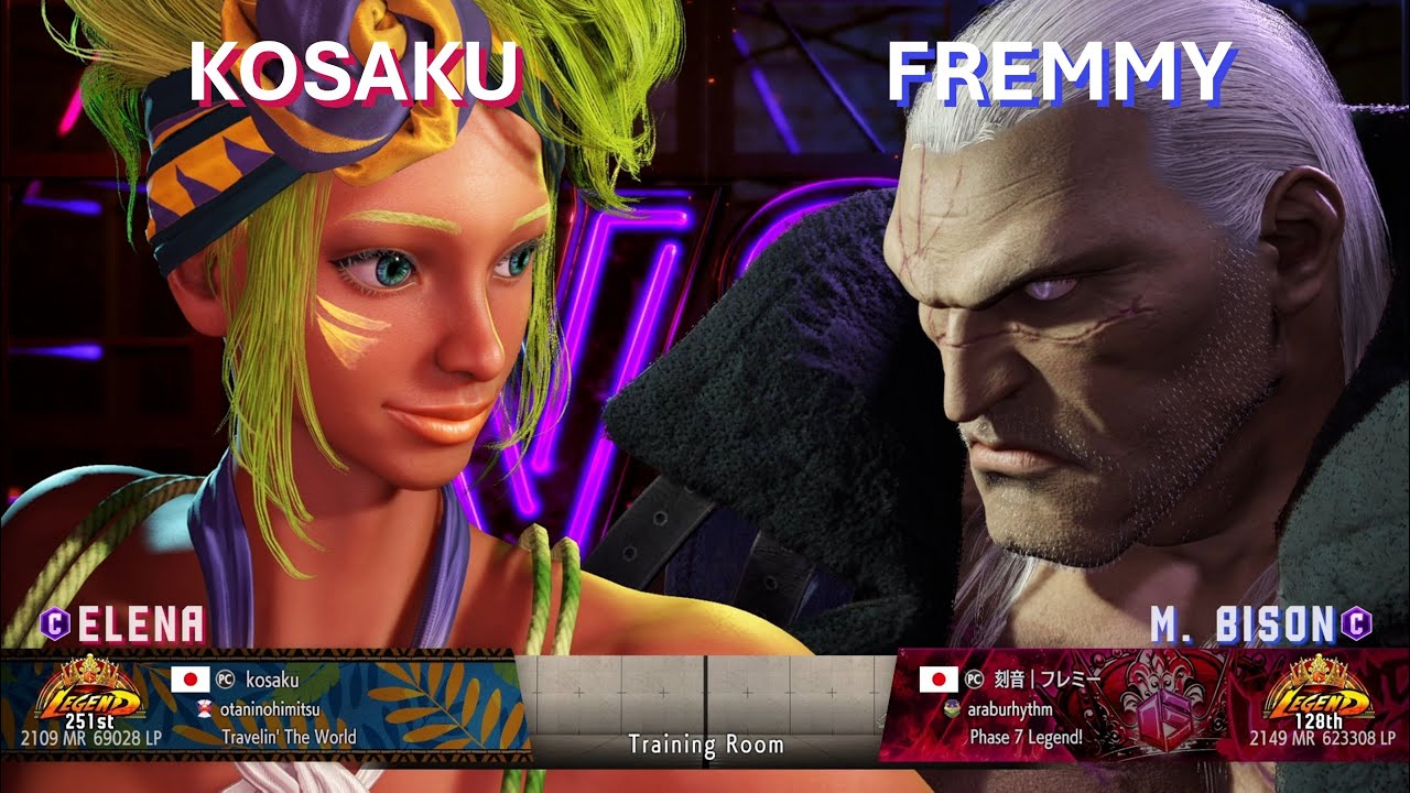 SF 6 ⚔ KOSAKU (Elena) 🆚 FREMMY (M. Bison) ⚔ Master Level Gameplay - YouTube