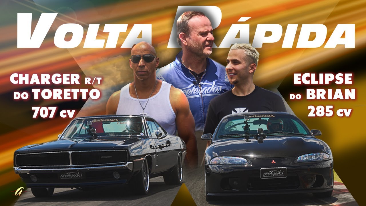ECLIPSE DO BRIAN X DODGE DO TORETTO NA VOLTA RÁPIDA! Rubinho Acelera os carros do Velozes e ...
