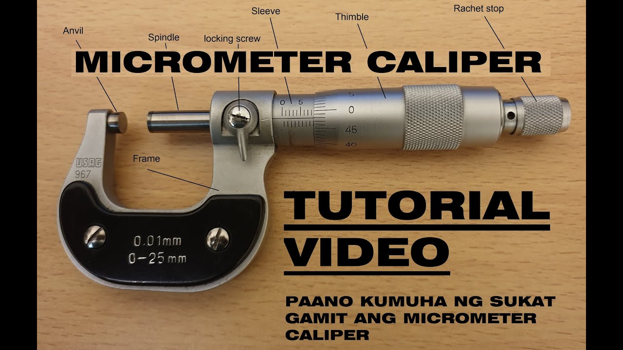 Micrometer tutorial video at tamang pagbasa ng sleeve value at thimble ...