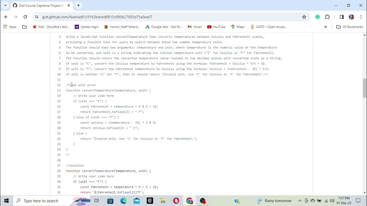 AlmaBetter | Module 1: Coding Challenges | Video Recording of GitHub - YouTube