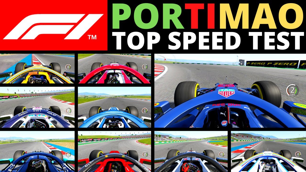 Which F1 2020 Car is the fastest in Portugal? | Top Speed Test Portimao ...